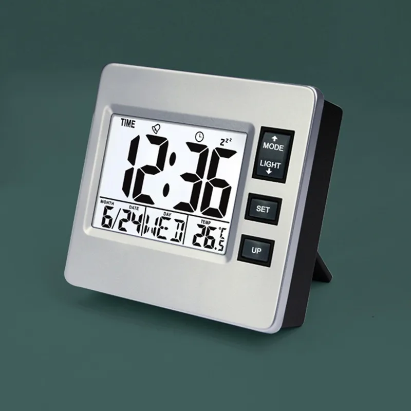 Modern Simple LCD Digital Display Alarm Clock for All Ages