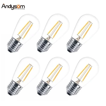 45*88mm 120-150lm E26/e27 Led Filament Bulb S14 Clear Glass Led ...