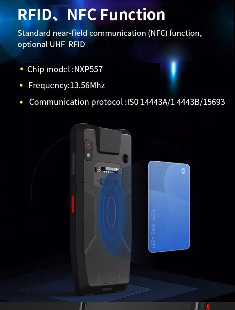 Android 12 4g Wifi Nfc Reader Mobile Computer Handheld Terminal 1d 2d Barcode Qr Code Scanner ...