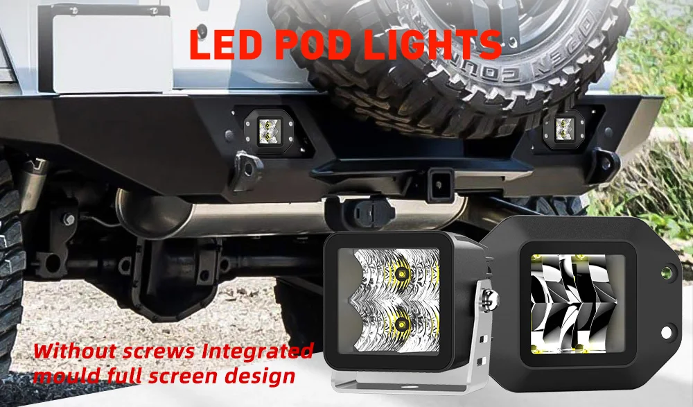 3 Inch Square Flush Mount Led Pods Light for 4X4| Alibaba.com