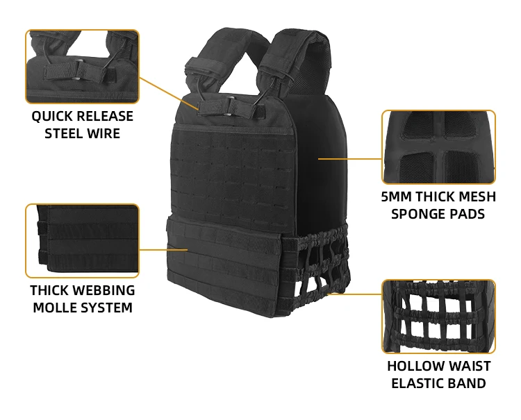 Customized 600D Oxford Laser Cutting MOLLE System Vest