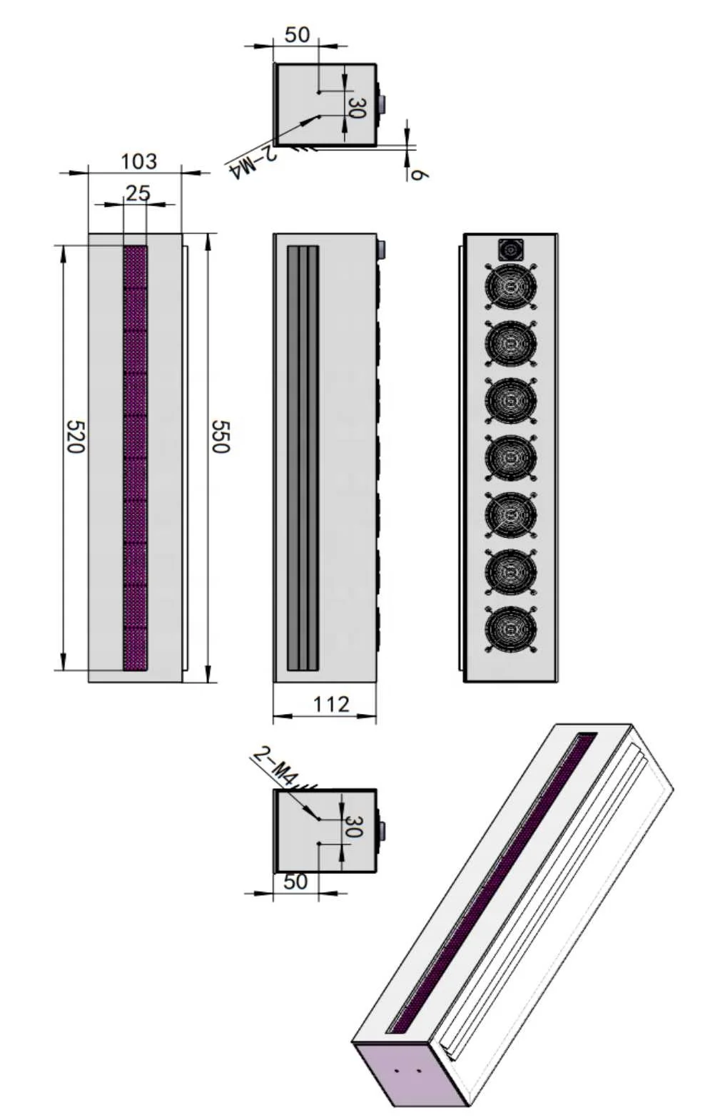 Uv Led Light 1500w Lamp With Air Cooling 365nm To 405nm For Uv Curing ...