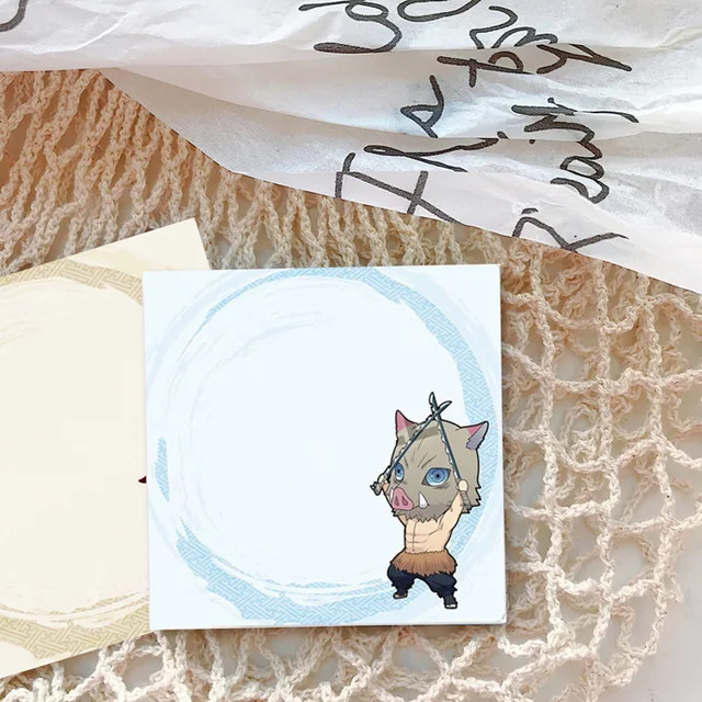 25 Sheets Kawaii Cute Cartoon Anime Demon Slayer Memo Pad Sticky Notes ...