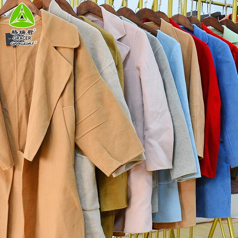 Autumn Winter Usa Used Clothing Bale Women Worsted Wool Coat in Stock ...
