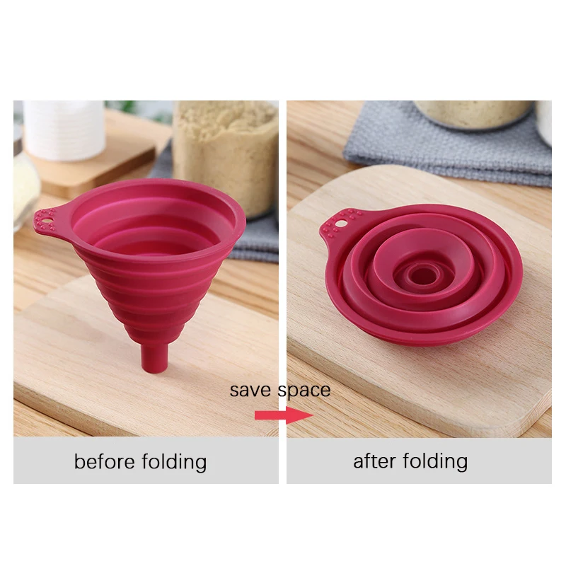 WEIMU Wholesale Collapsable Silicone Rubber Funnel Custom Food Grade ...