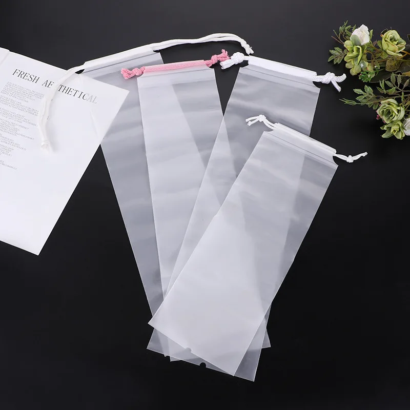 Wholesale PE Storage Bag Mouse Pad Packaging Bag Frosted Drawstring Bag