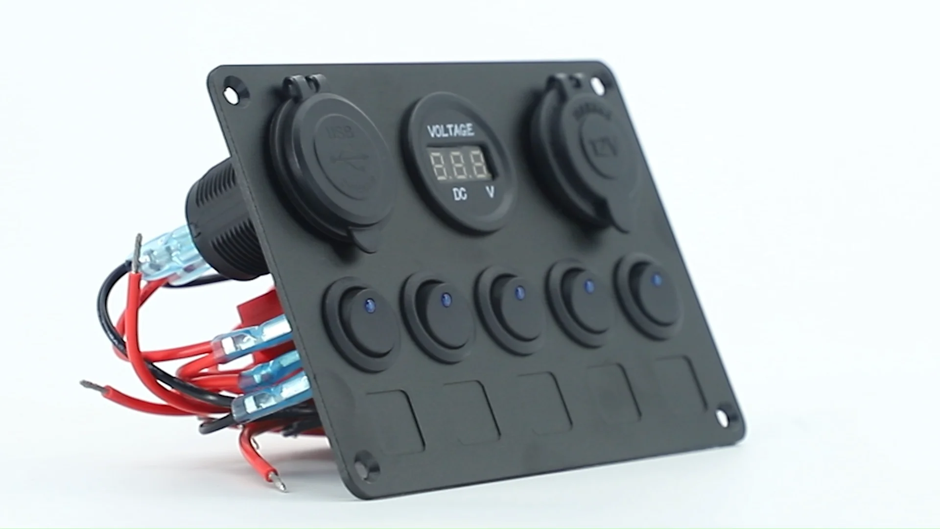 Electric Distribution Rocker Panel With Voltmeter Water Gauge Rv Camper ...