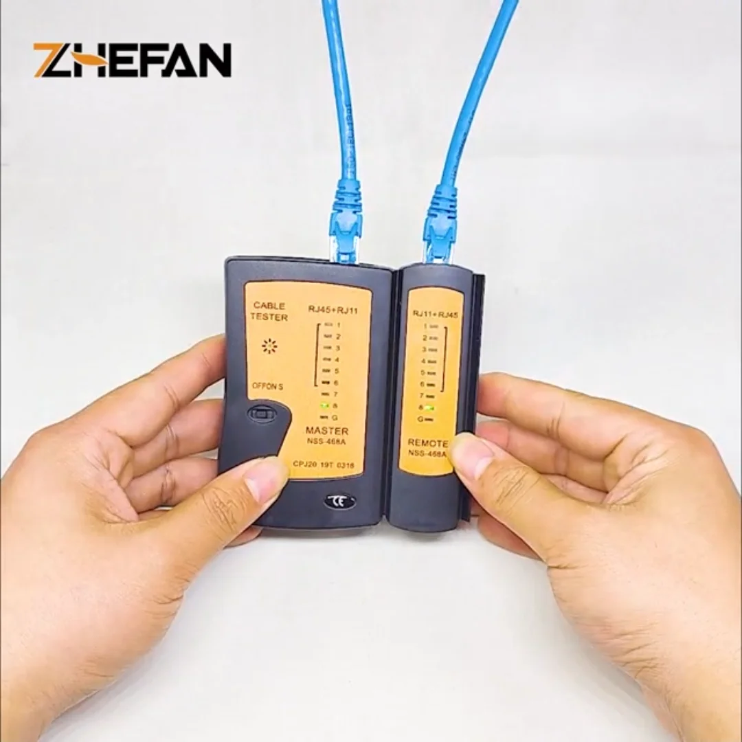 Zhefan Rj11 Rj45 Cat5 Cat5e Cat6 Portable Hand-held Battery Wire Tester ...