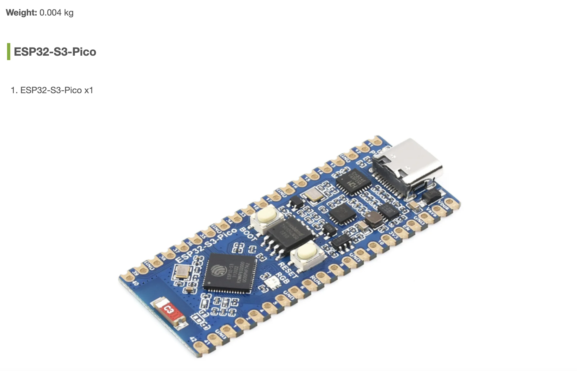 ESP32-S3 Microcontroller - Dual-Core Wi-Fi Development Board
