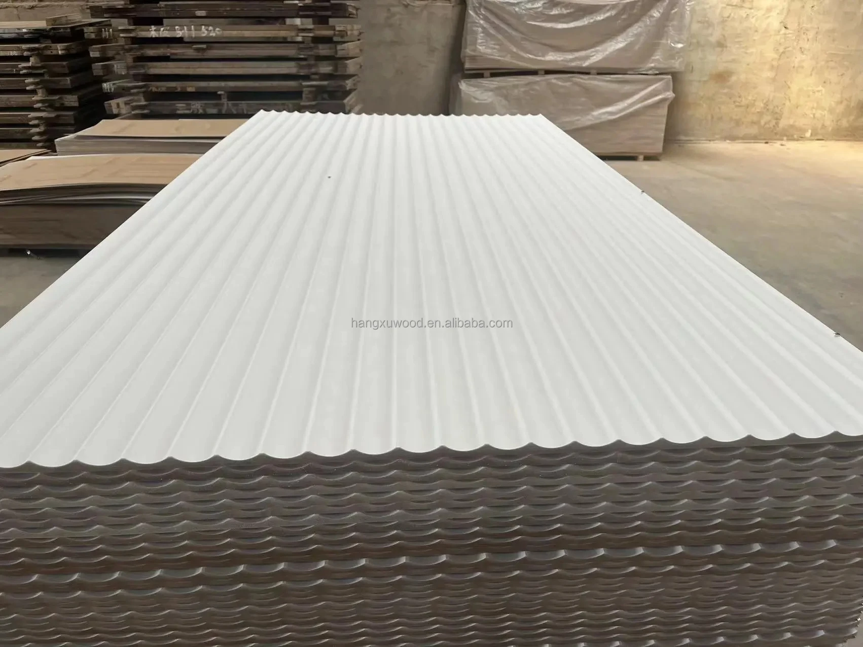 Mdf Flexible 3d Fluted Wall Panel With Pvc Carved Decorative Wood Mdf ...