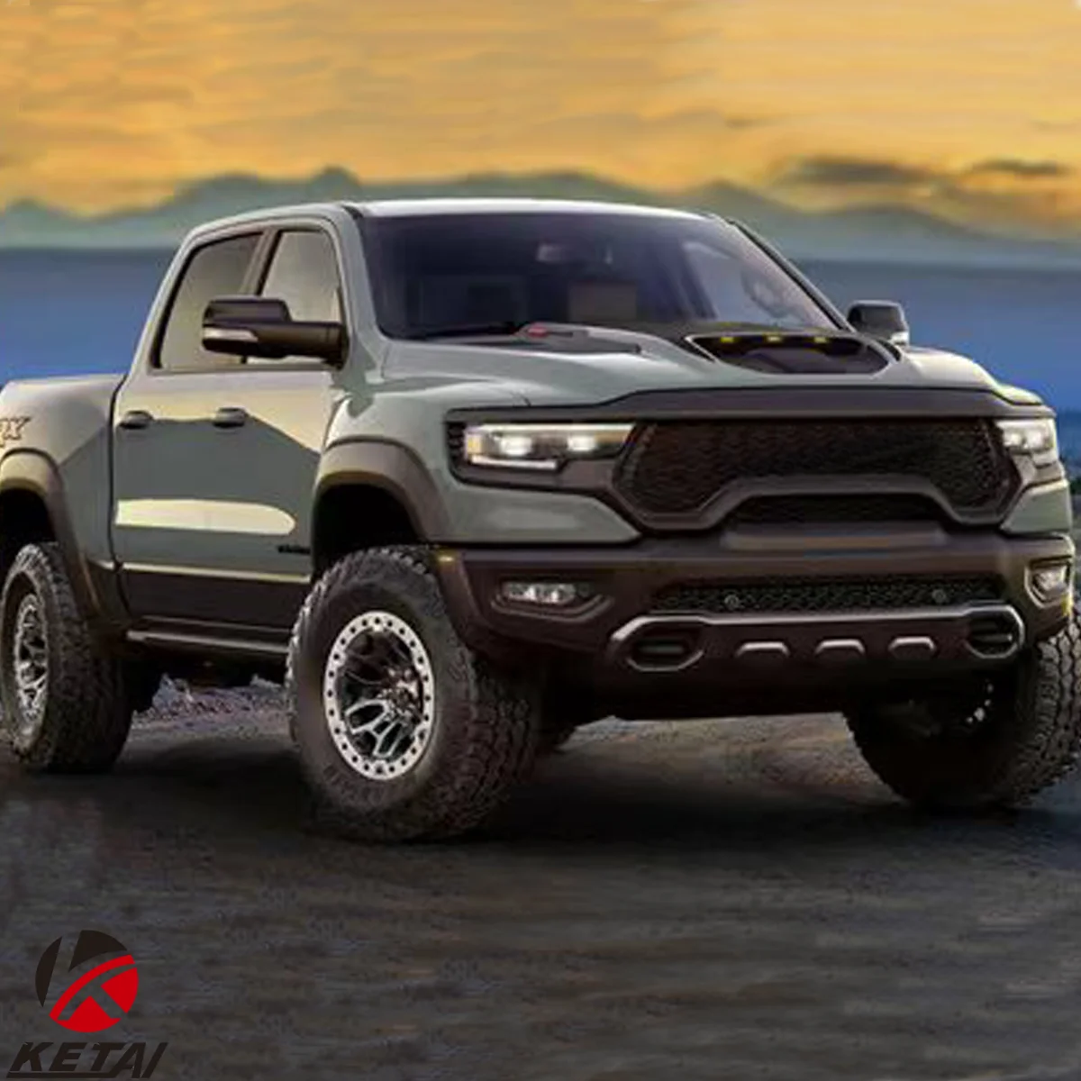 Car Bumpers 2013-2018 Dodge Ram 1500 Upgrade 2021 Trx T-rex Kit ...
