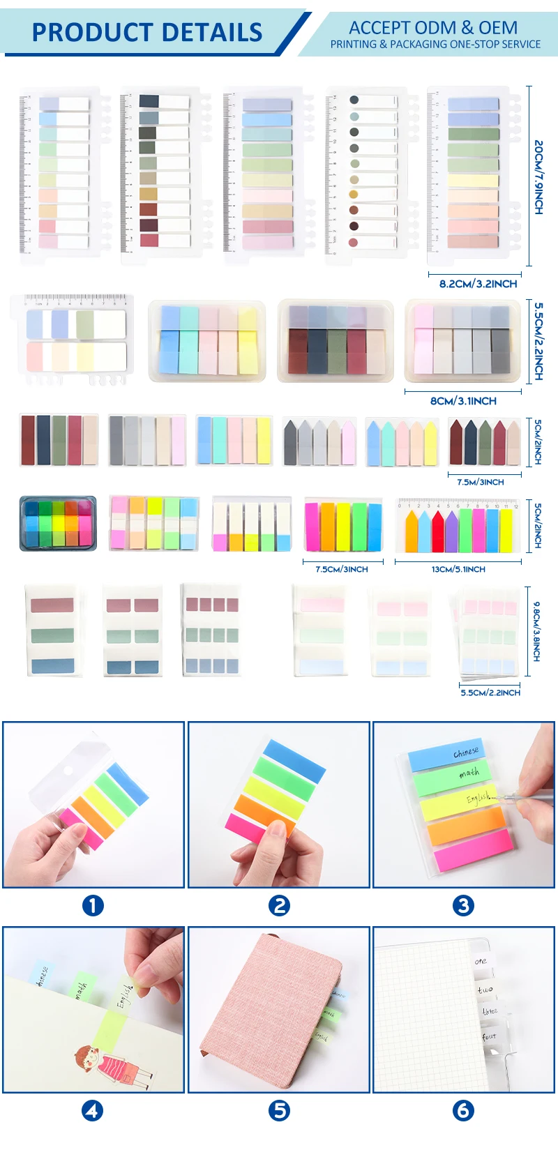 Transparent Sticky Notes Page Markers Book Tabs Insertable Note Self ...