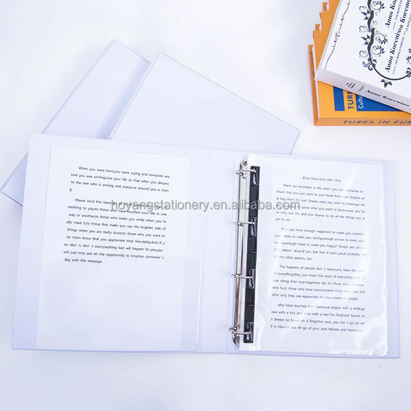 Custom Wholesale PVC File Folder D Ring Office Binder 2/3/4 Ring Holes ...