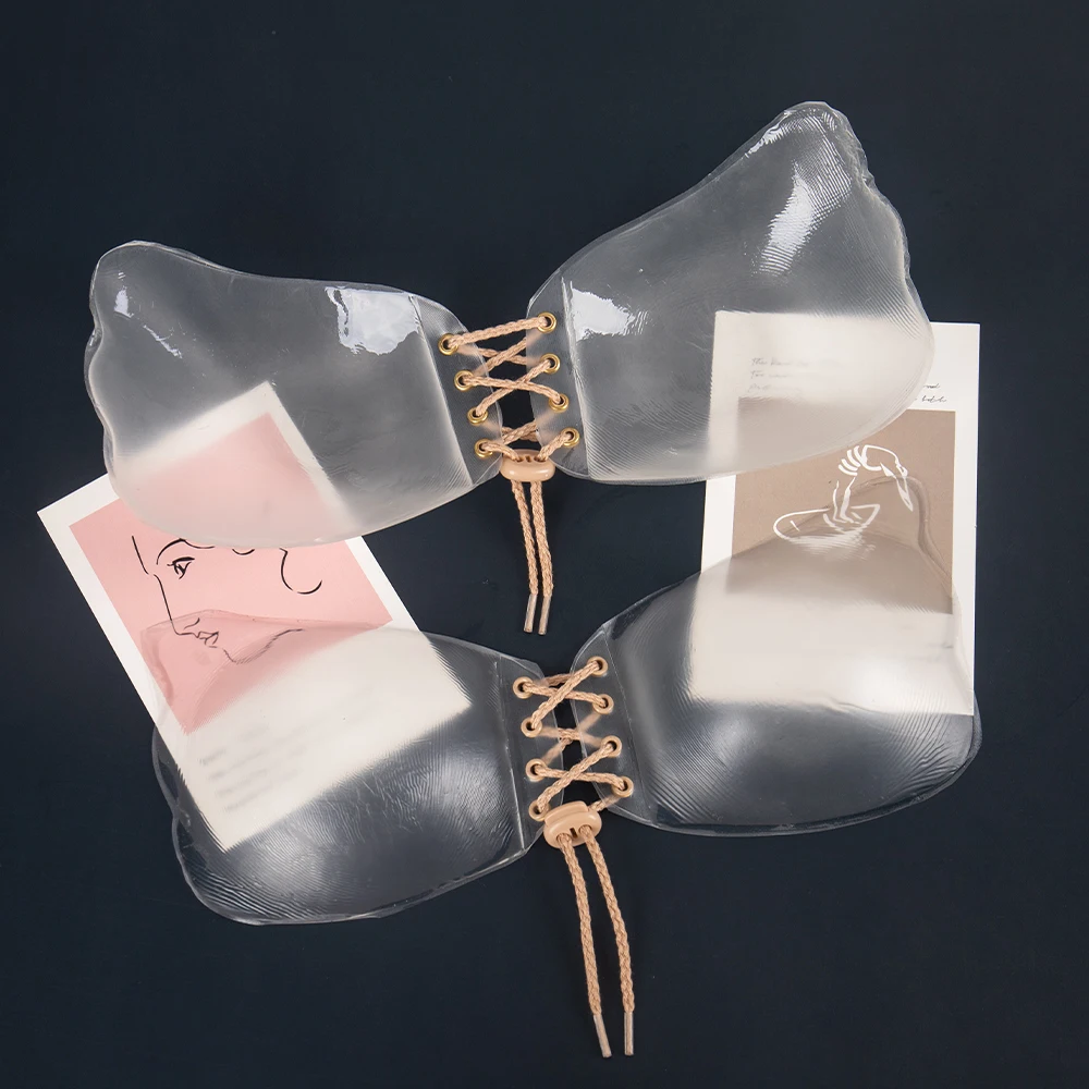 Silicone Adhesive Seamless Backless Waterproof Push up Bra