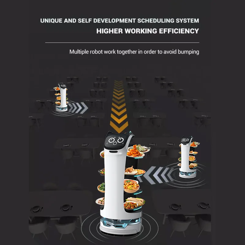 2024intelligent Food Delivery Robot Restaurant Automatic Serving Waiter ...