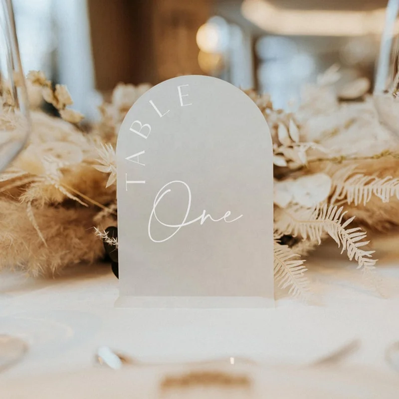 Modern Gold Mirror Acrylic Table Numbers Clear Frosted White Black ...