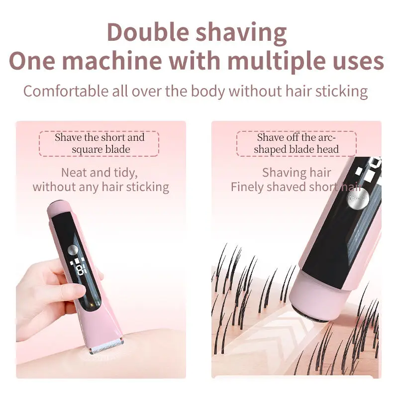 Dual-head Waterproof Lady Shaver Hair Trimmer Electric Hair Removal ...