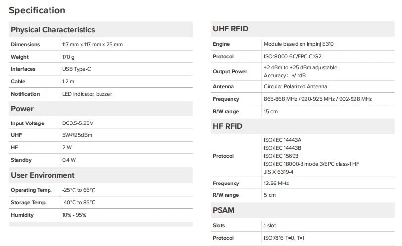 Chainway R1 Smart Card Reader - Access Control Solutions