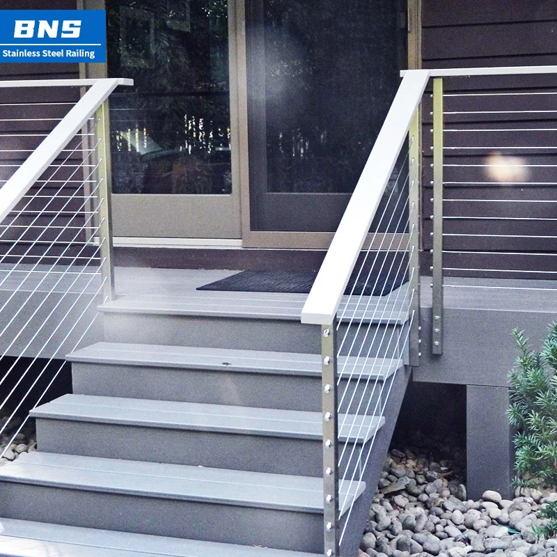 BNS Customized Design Staircase Wire Rope Balustrade for Balcony ...