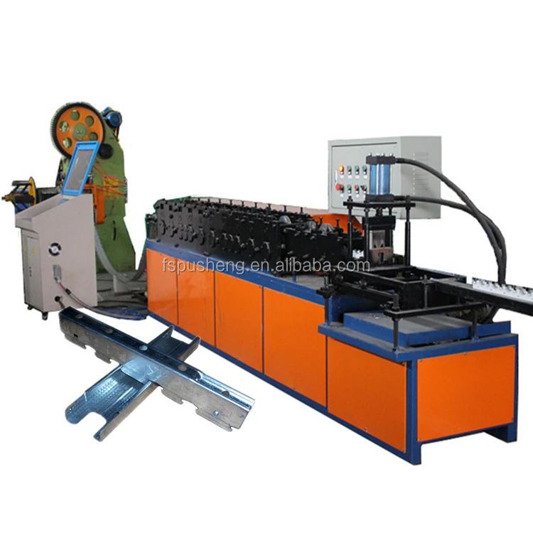 Aluminum Linear Baffle Ceiling Machine Grate Roll Forming Line Frame ...