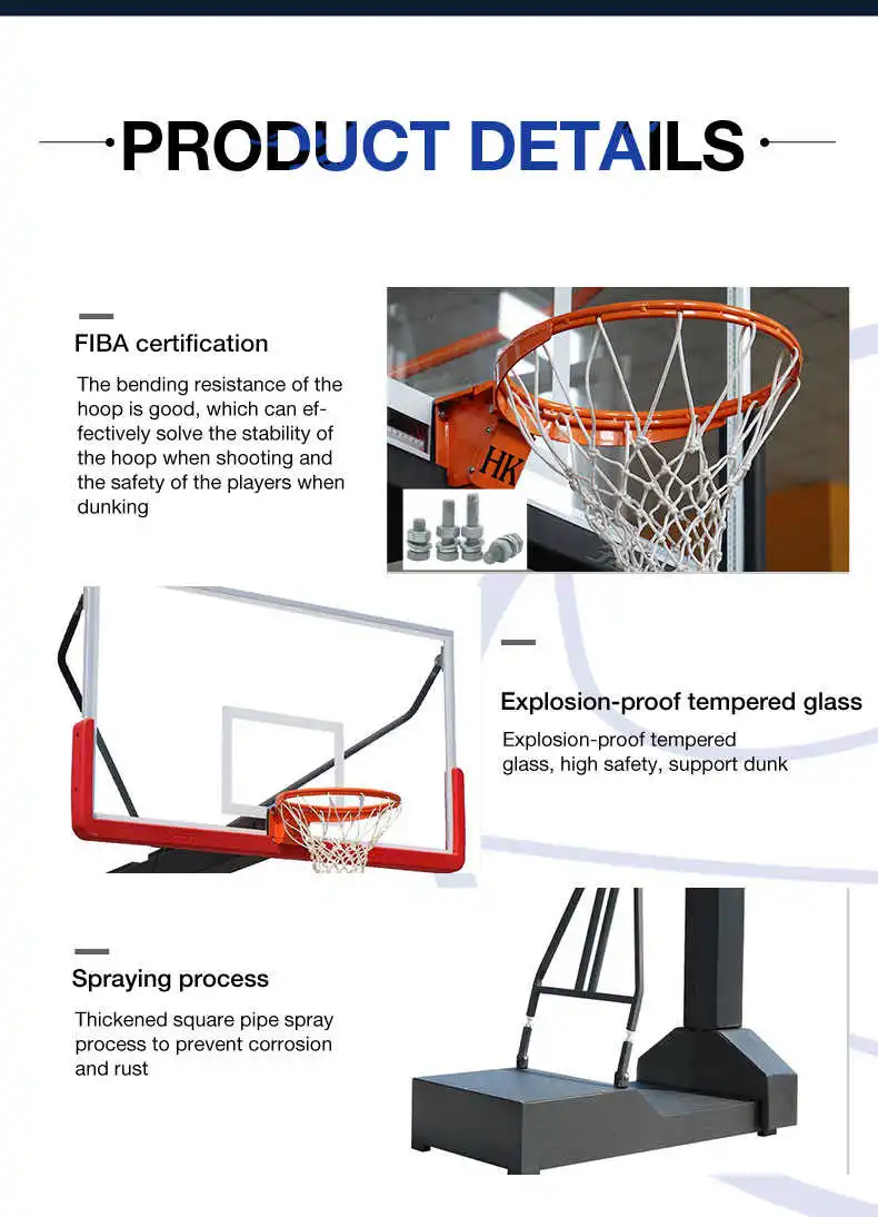 FIBA Stands for - Portable Basketball Hoop with Certificate