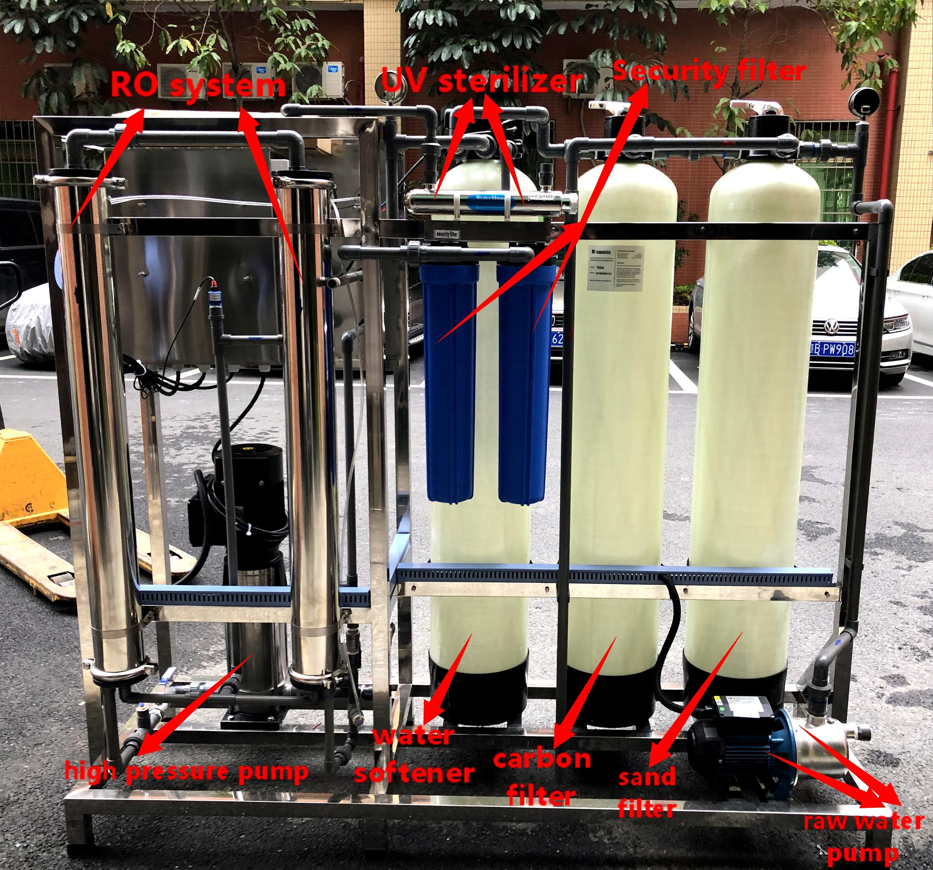 250lph Reverse Osmosis Water Filter System Water Filter Machine for ...