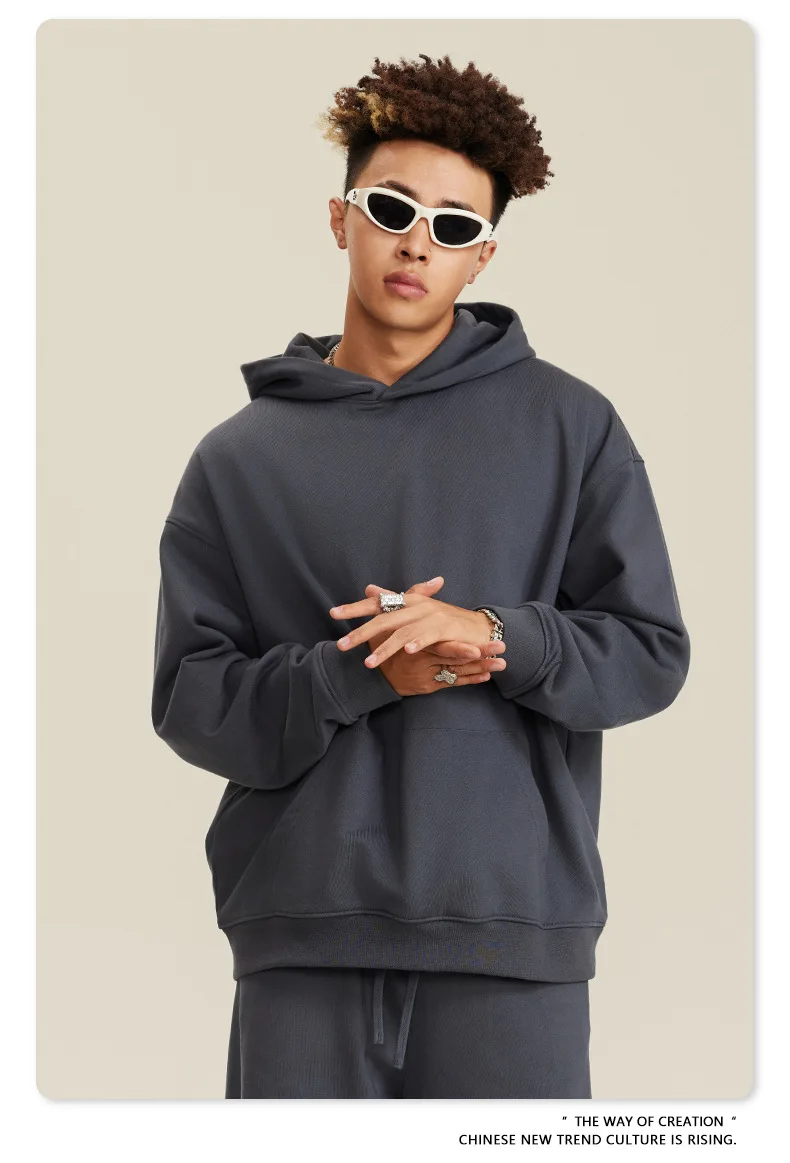 High Quality Oversized Hoodie for Men Heavyweight Polyester Cotton ...