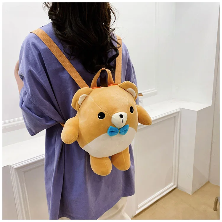 Cartoon Cute Bear Plush Backpack Kindergarten Bag Doll School Shoulder ...