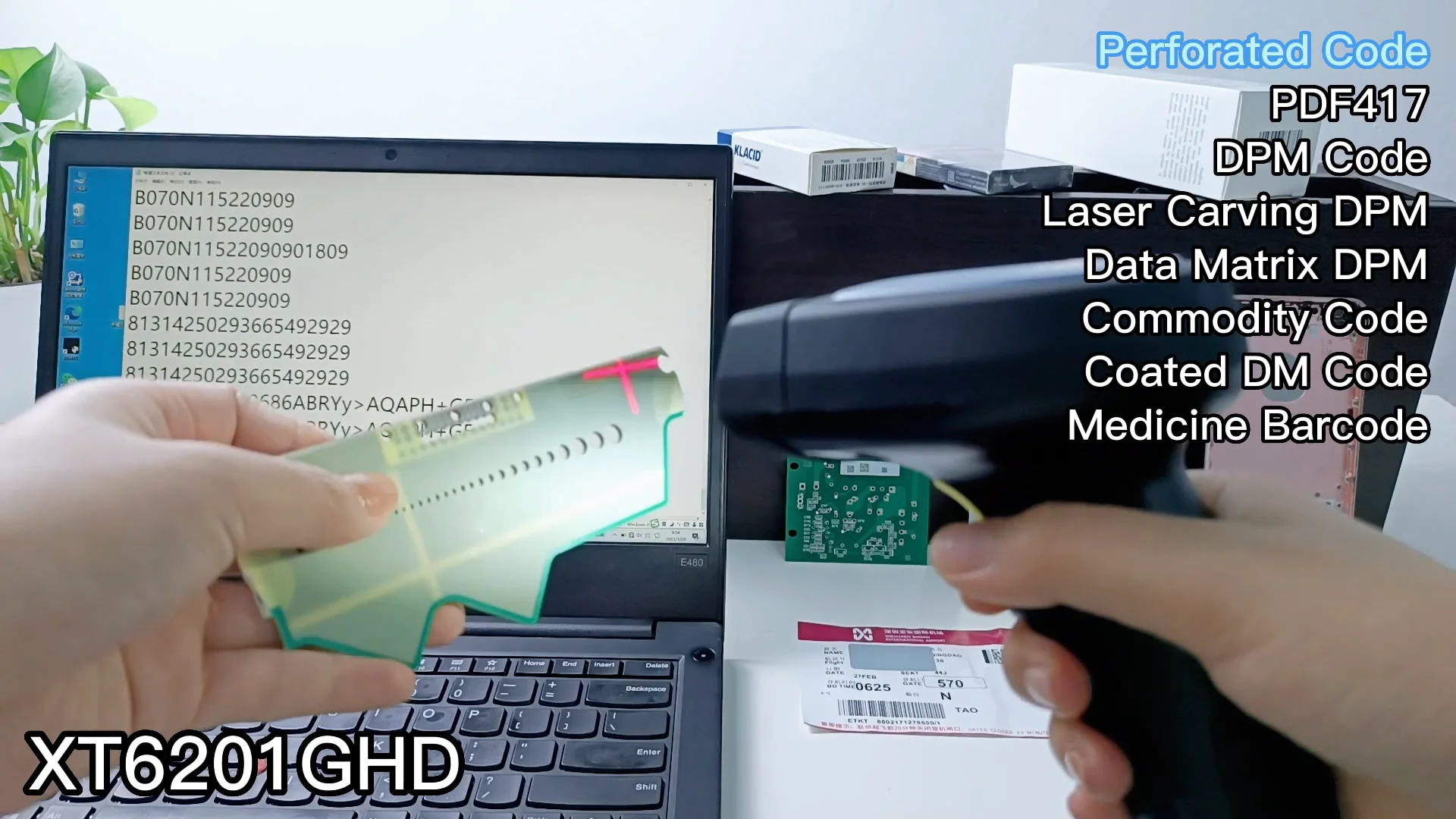 Xt6201ghd Datamatrix Dpm Id Card Reader Handheld Passport Barcode ...