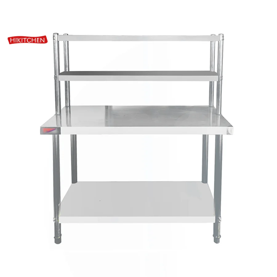 Commercial Stainless Steel Buffet Bakery Work Prep Table With Upper ...