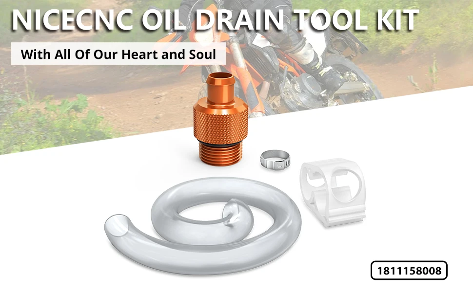 Nicecnc Oil Drain Tool Kit - 25cm Hose for KTM 250-350 EXC F