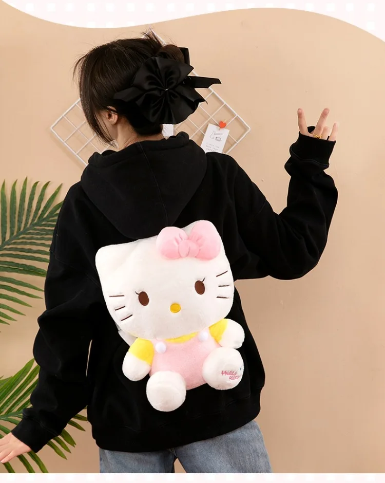 Botu Sanrio Cartoon Kt Cat Plush Doll Bag Japanese Style Parent-child ...