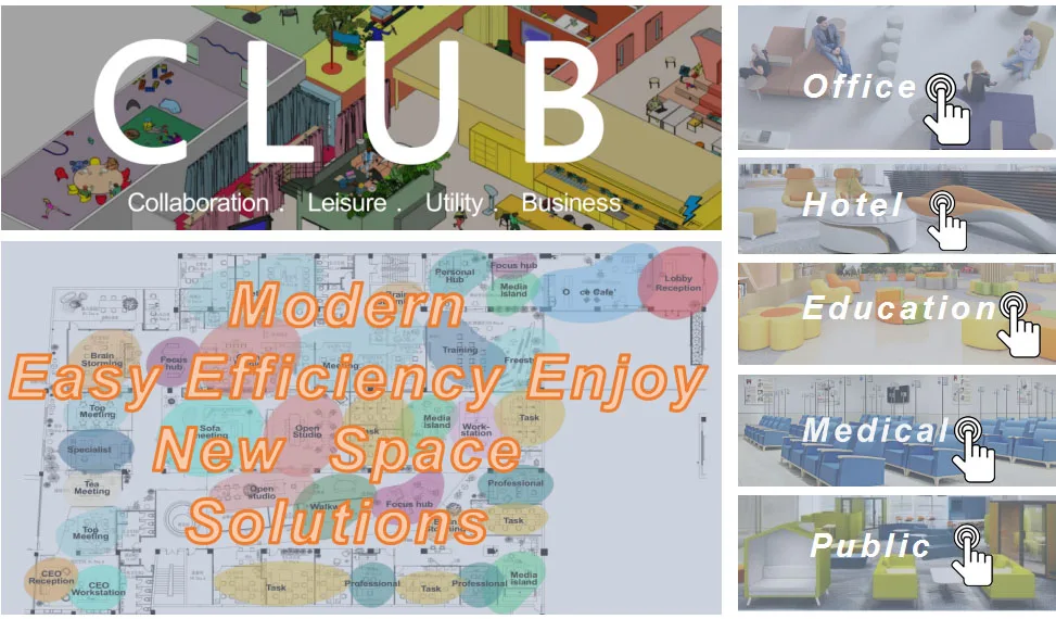 S Shaped Sofa - Modern, Curved, and Modular Office Furniture