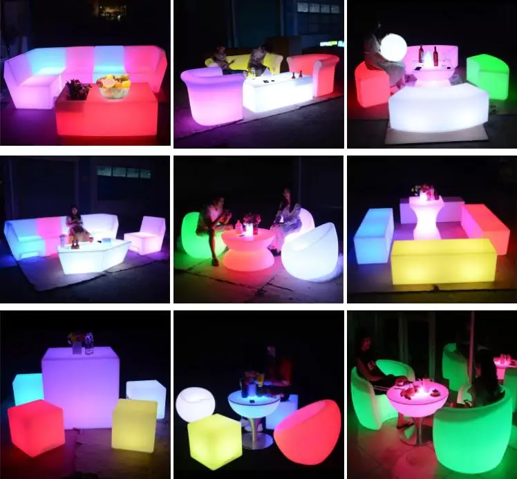 Night Club Remote Plastic Led Illuminated Cocktail Table Led Light Bar ...