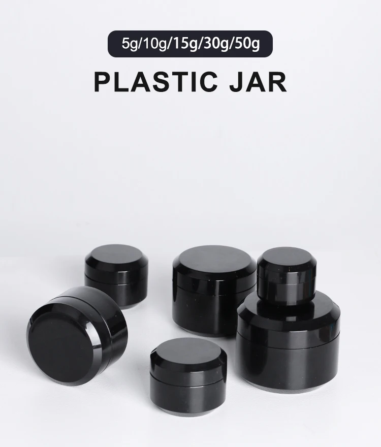 5g 15g 30g 50g Empty Cosmetic Plastic Jar Pp Material Jar With Lid ...
