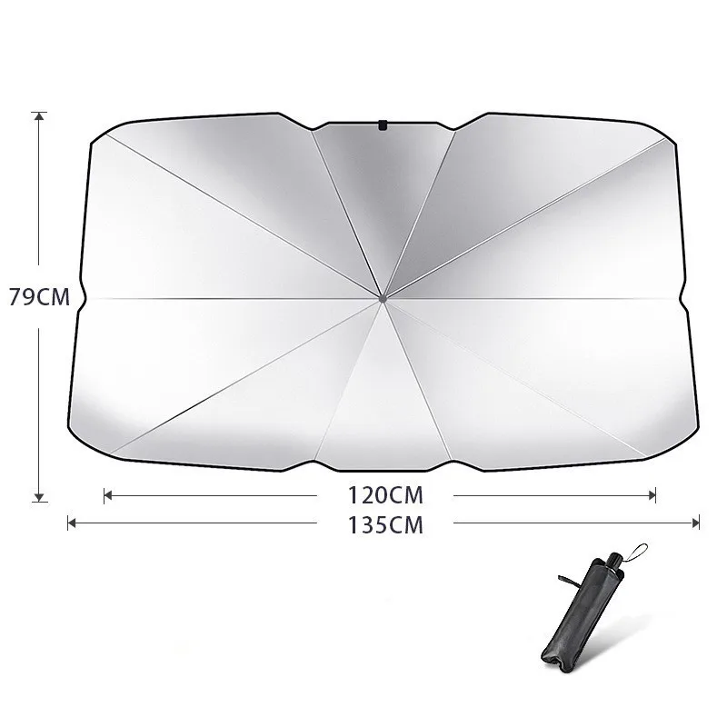 UV Protection Sun Shade Windshield Portable Car Umbrella