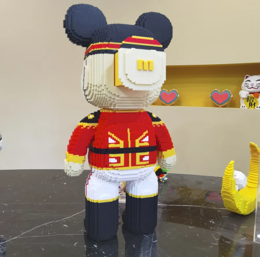 Creative 80cm 3d Bearbricks Cartoon Fashion Diy Assembly Star Bear ...