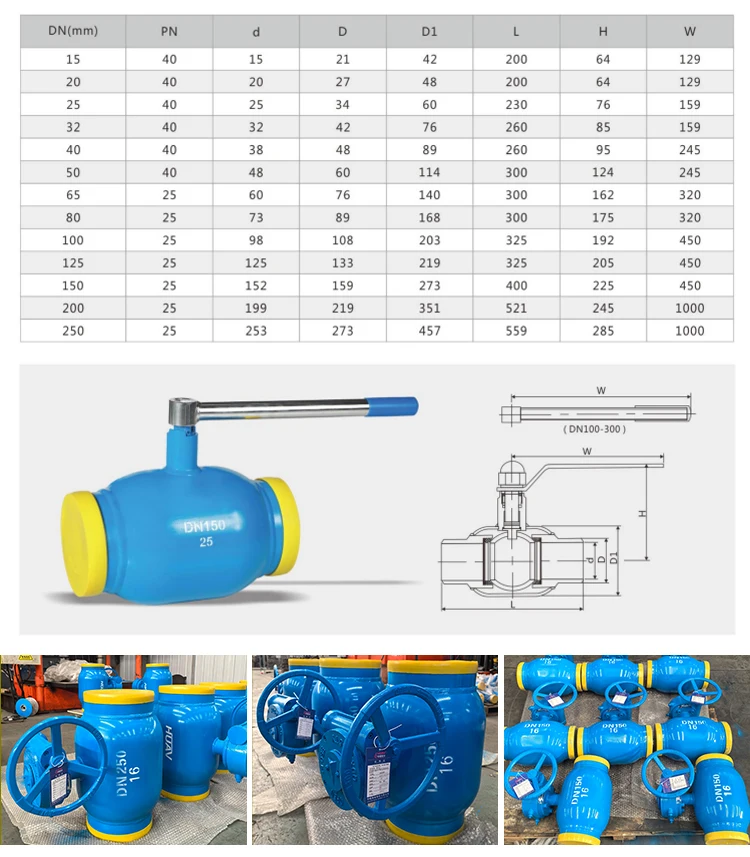 Stainless Steel Integral Welding Floating Ball Valve Large-diameter ...