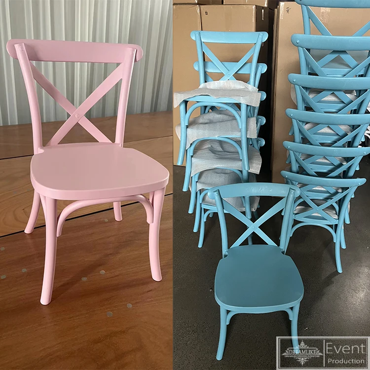 Factory Wholesales Cheap White Pink Cross Back Kids Chairs Children ...