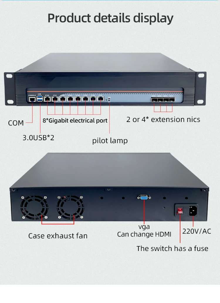 Hw Firewall 2u Router Industrial Pc B85 I5-4460 Pfsense 2*ddr3 Firewall ...