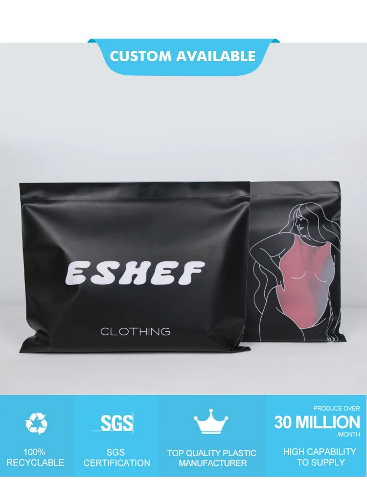 Eco-friendly Clothing Packaging Bags with Customized Size