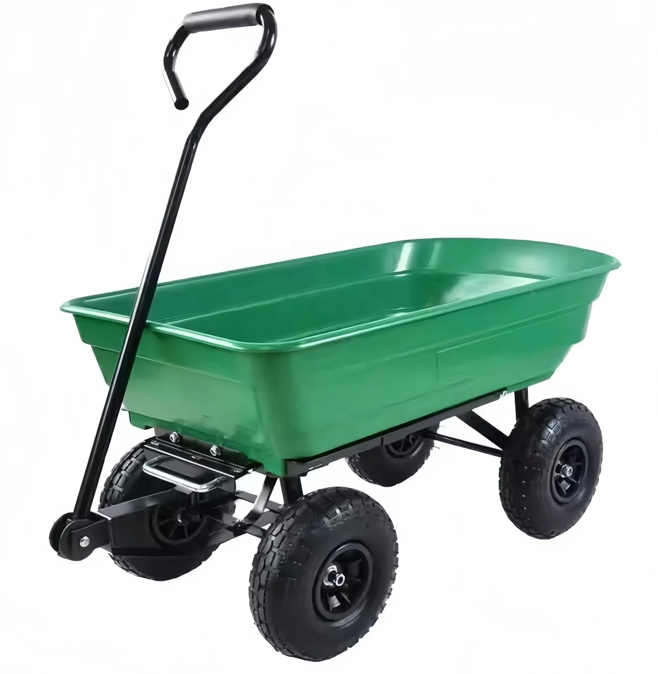 Outdoor Garden Hand Cart Plastic Transport Trolley with Handle Tray ...