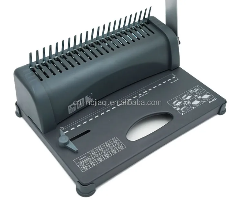 Manual A3 A4 Size Plastic Spiral Comb Binding Machine