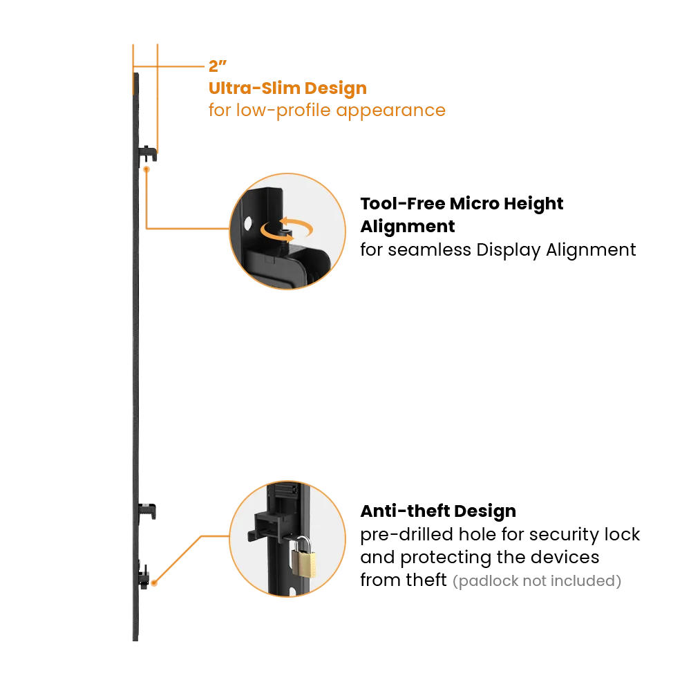 Modular Fixed Bracket For Landscape Of Portrait Display - Buy Video ...