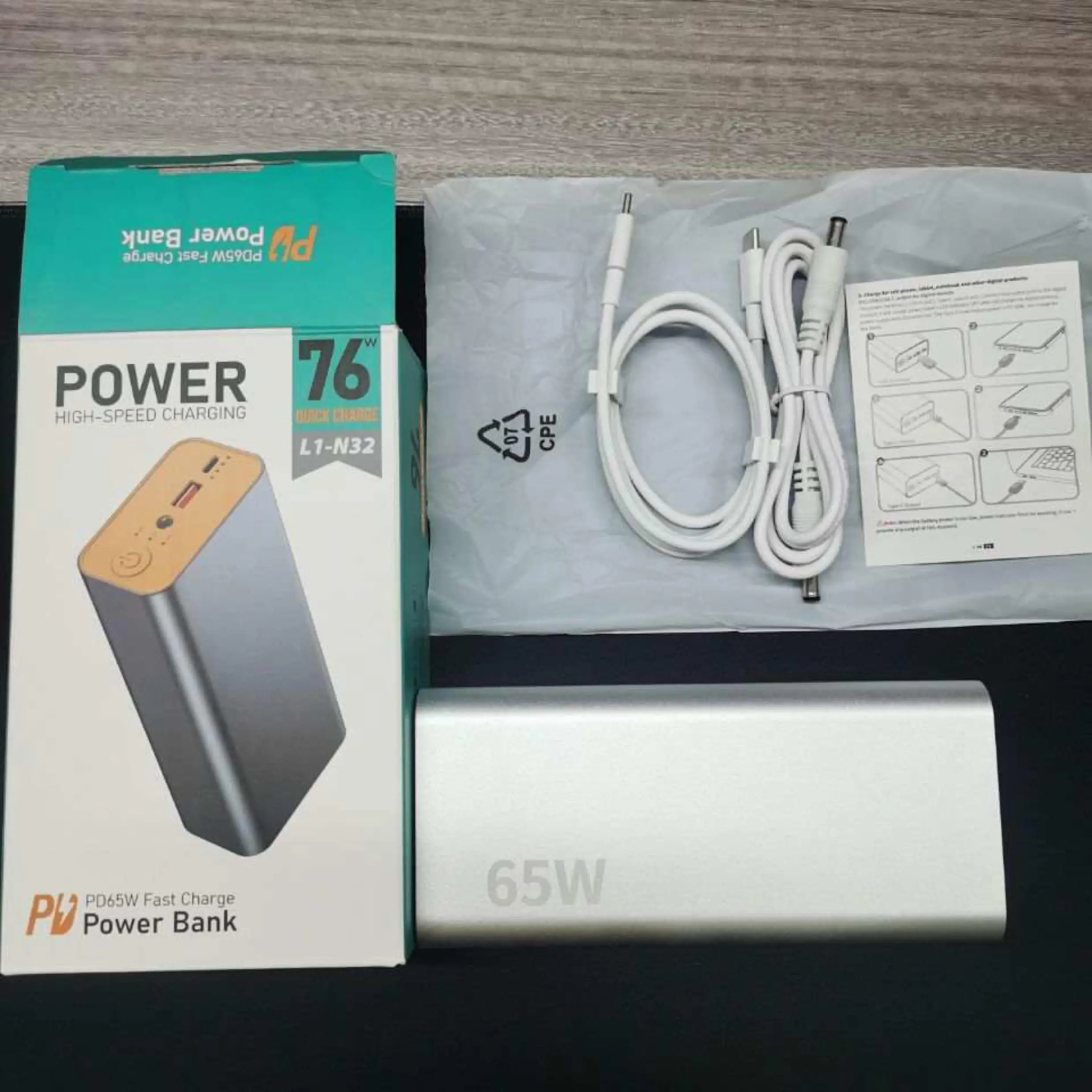 30000mah Metal Powerbank Aluminium 65w Laptop Power Banks Portable ...