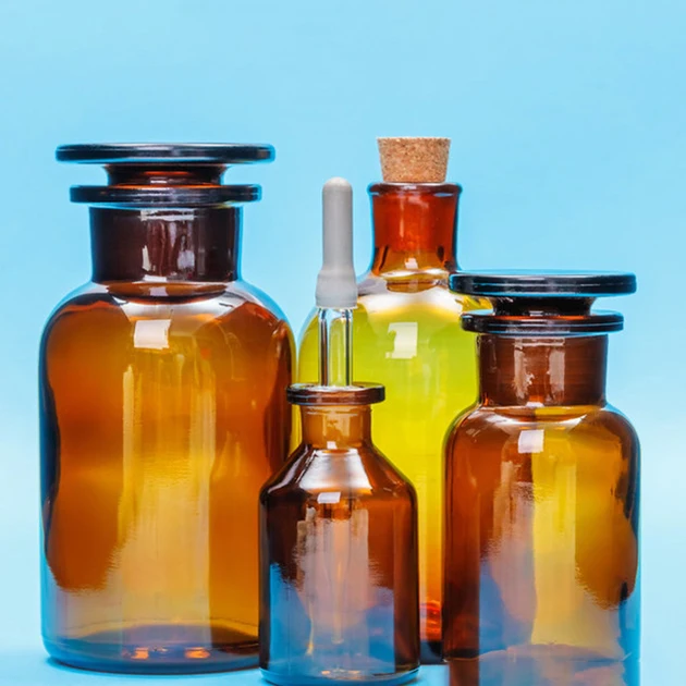 Lab Liquid Reagent Chemical Bottle Reagent Glass Bottle Clear with ...