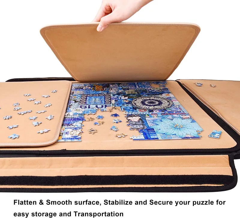 Portable Jigsaw Puzzle Board with Sorting Trays - Eco-friendly