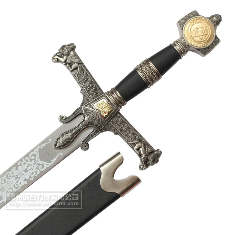 Gold King Solomon Sword Masonic Sword - Unisex Toy