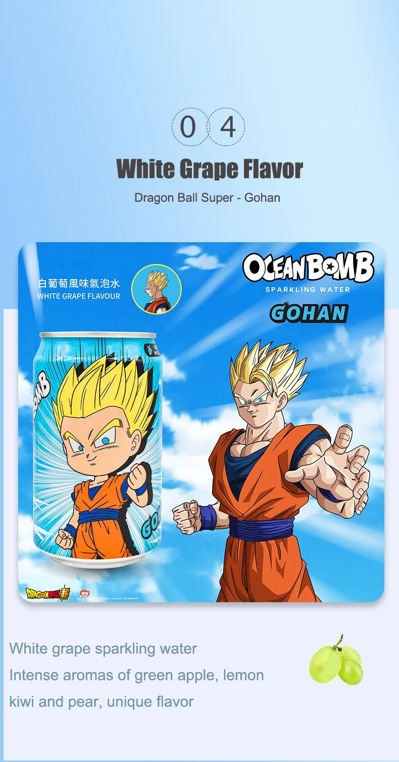 Japan Dragon Ball Sparkling Water 330ml Ramune Variety