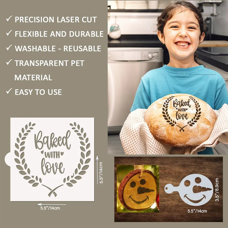 Artisan Bread Stencils - Create Unique Designs for Baking